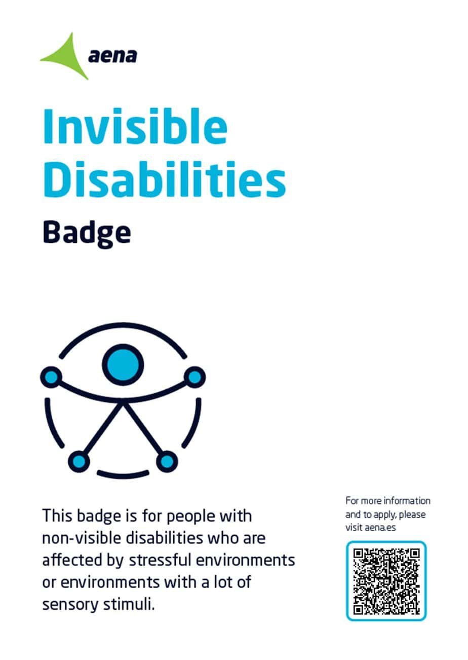 Invisible Disabilities Badge - Aena Airports Spain - Koloko Direct